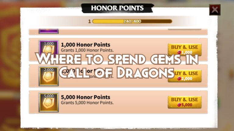 Where to spend gems in Call of Dragons - Call of Dragons Guides