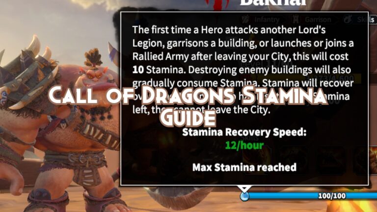 Call of Dragons Stamina Guide - Call of Dragons Guides