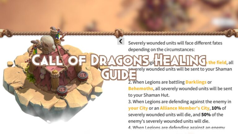 Call of Dragons Healing Guide: Hospital - Call of Dragons Guides