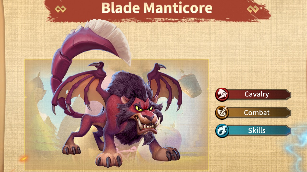 Blade Manticore Skill Build, Attributes, and Pairings - Call of Dragons ...